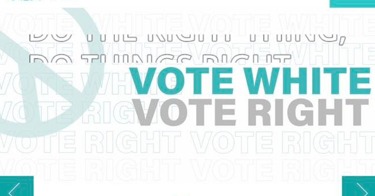 民眾黨「Vote White, Vote Right」惹議，其實只要各加一字就「修理」成還可以用的標語 - TNL The News Lens ...