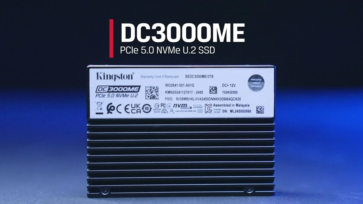 Kingston公布DC3000ME企業級PCIe Gen 5 U.2 SSD，容量達30.72TB與具備14GB/s傳輸性能 #資料中心 ...