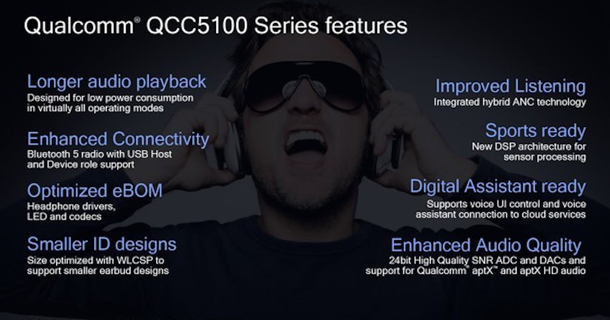 高通重新將左右耳獨立連接藍牙技術定名 Qualcomm TWS Plus ，初期僅有 QCC5100 晶片與 Snapdragon 845 ...