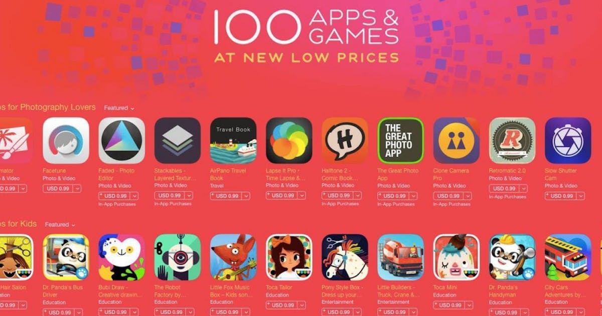 機不可失！App Store 100個著名的Apps和遊戲大減價！！！ #應用 (94347) - Cool3c