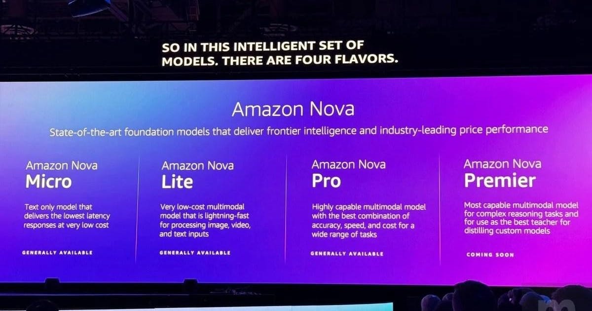 亞馬遜推出 Nova 系列最強 AI 模型 Premier 可處理需深度理解上下文之任務 #Nova Premier (239782) - Cool3c