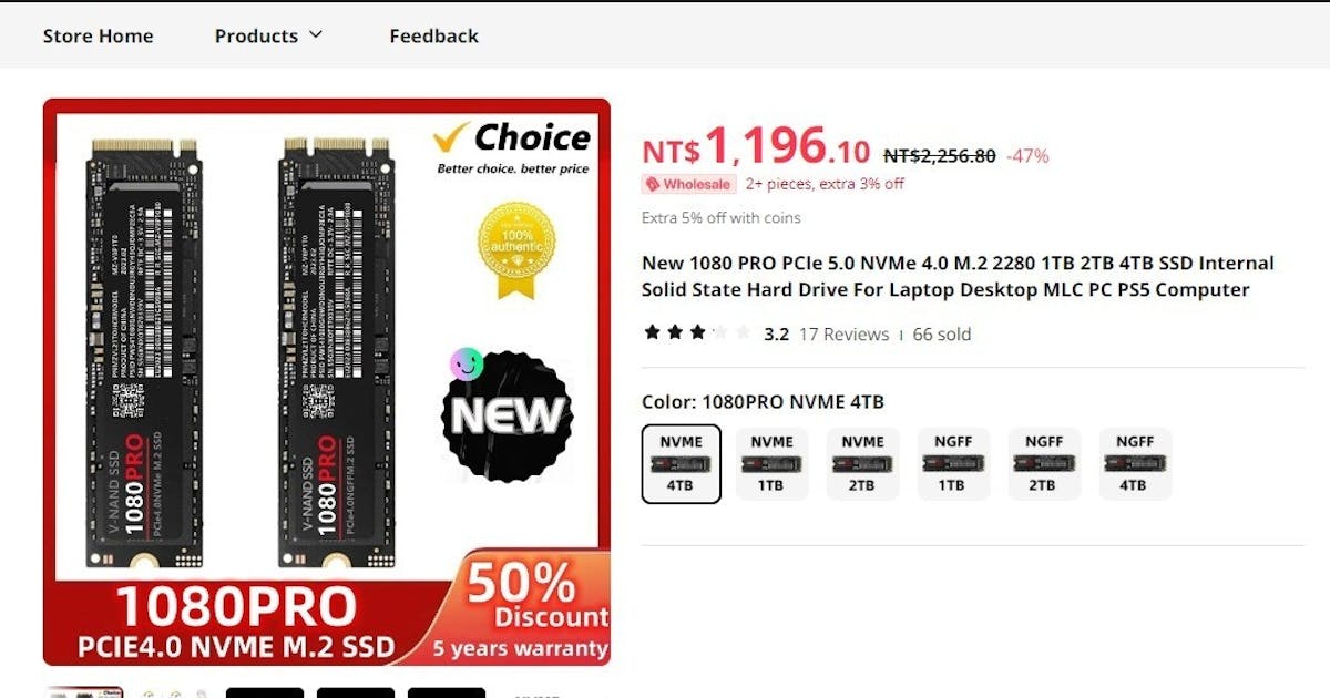 中國出現試圖偽裝成三星產品的4TB 1080 PRO SSD，性能僅隨身碟等級、真實容量只有1/20不到 #nand (214594 ...