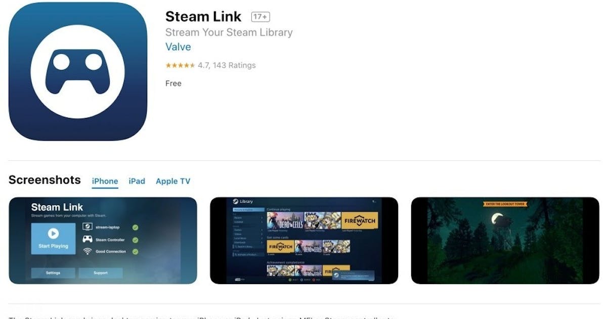 Steam Link iOS版拿掉內建購買機制 已在App Store上架 (143796) - Cool3c