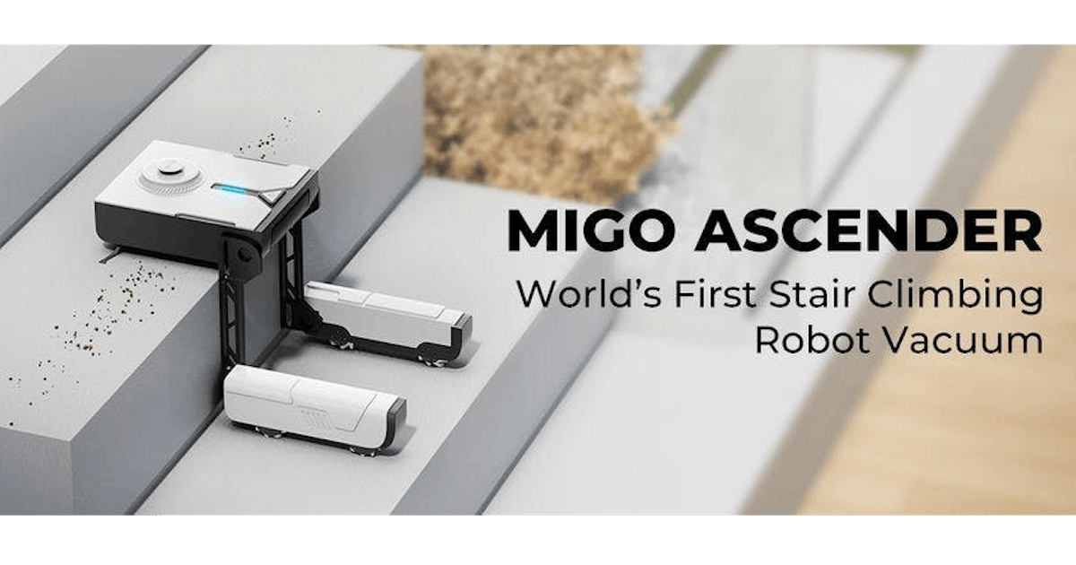 全球首台會爬樓梯的掃地機器人 #Migo Ascender (194642) - Cool3c