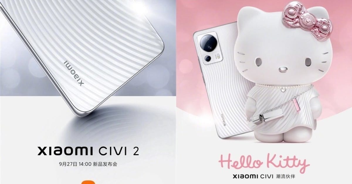 小米 Xiaomi Civi 2 Hello Kitty 版將於 9/27 揭曉 可能採用高通 Snapdragon 7 Gen 1 處理器 ...