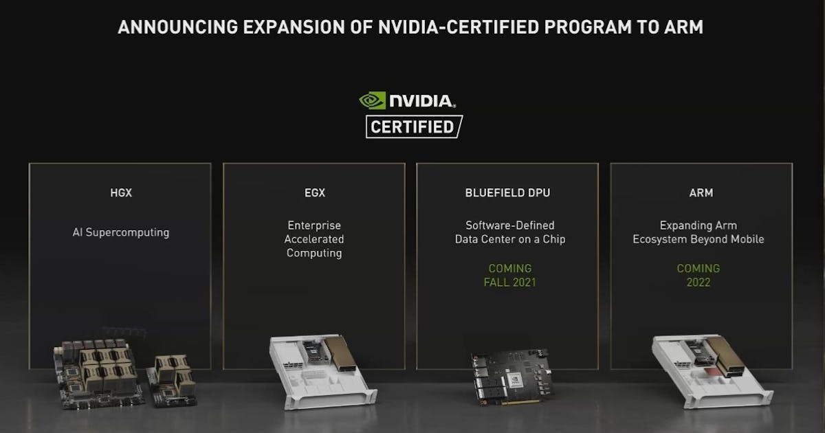 Computex 2021： NVIDIA 擴展 NVIDIA Certified 伺服器認證計畫，將針對 BlueField 、 Arm ...