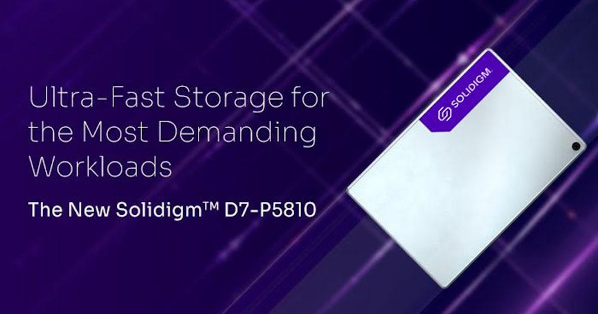 Solidigm 為密集工作負載儲存推出基於 SLC 的 Solidigm D7-P5810 專業級 SSD ，旨在做為高密度容量層前端儲存 ...