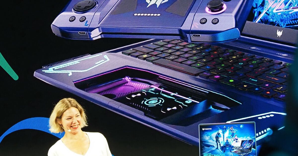宏碁展示內建無線搖桿的概念筆電Predator Project Dual Play，分離式觸控板翻轉變成無線搖桿 #概念機 (223840 ...