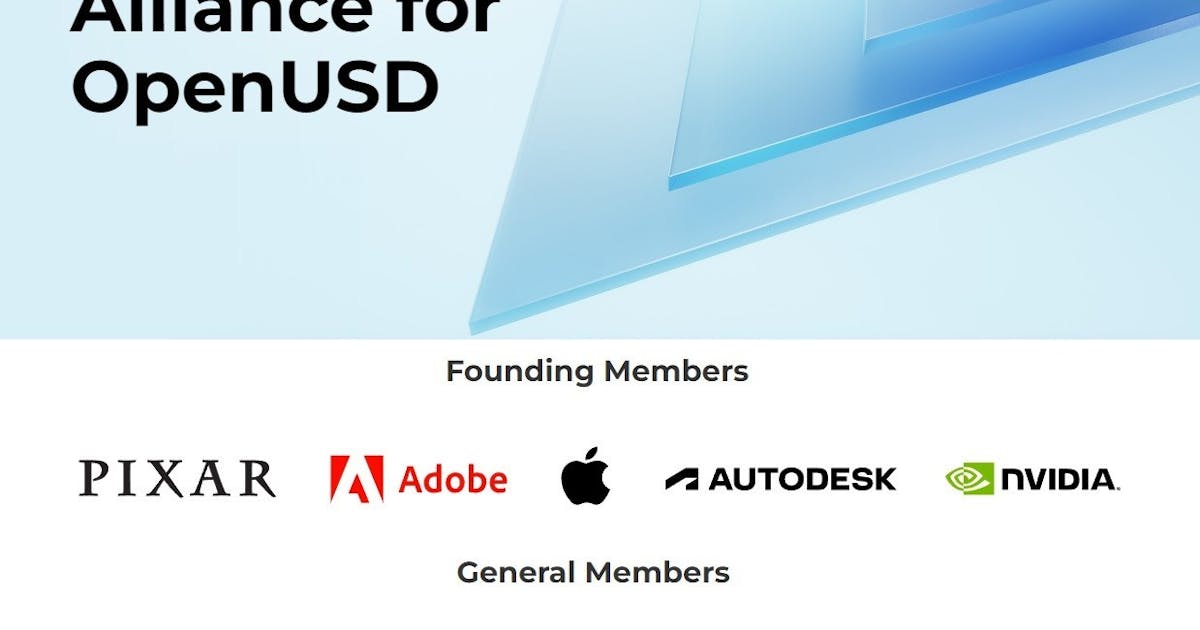 Pixar、Adobe、Apple、Autodesk 和 NVIDIA 共同成立 OpenUSD 聯盟，推廣 USD 通用場景描述開放生態 ...